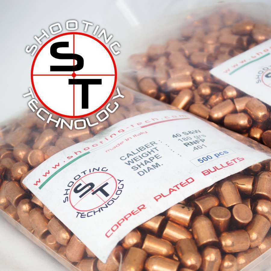 Copper Bullets 40 S&W RNFP 180 grains | Shooting Technology Italy