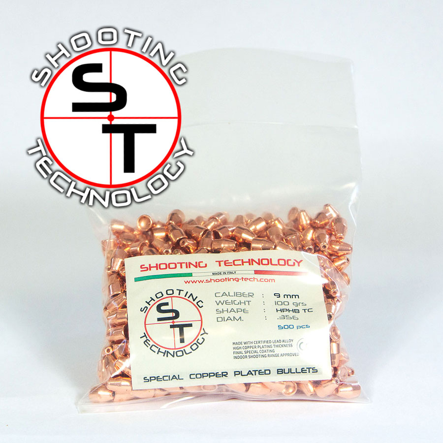 ST Bullets 9 mm TC HPHB 100 grains | Shooting Technology Reload Italy