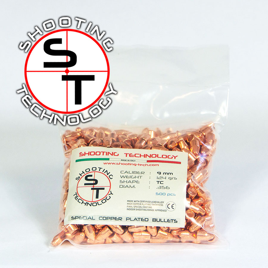 ST Bullets 9 mm RN 124 grains | Shooting Technology Reload Italy