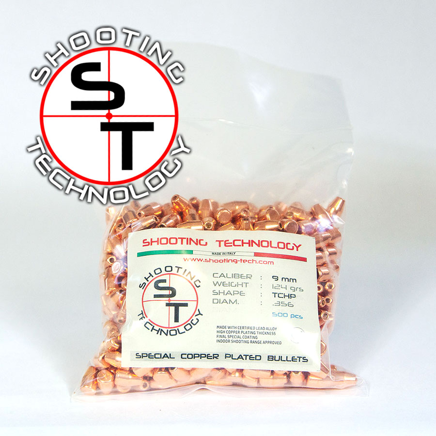 ST Bullets 9 mm TCHP 124 grains | Shooting Technology Reload Italy
